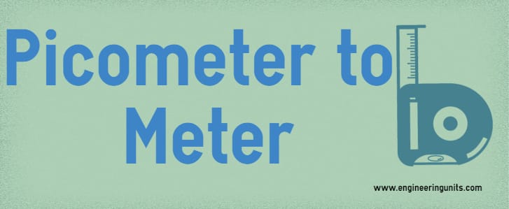 Picometer to Meter online converter - Length converter